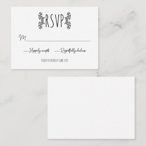 Wedding Invitation Insert Enclosure Cards RSVP | Zazzle