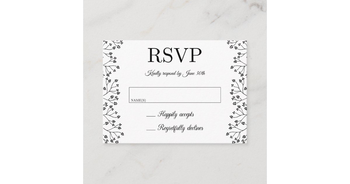 Wedding Invitation Insert Enclosure Cards RSVP | Zazzle