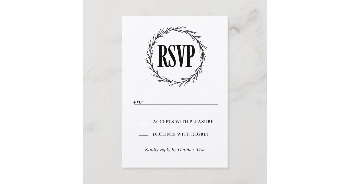 Wedding Invitation Insert Enclosure Cards RSVP | Zazzle