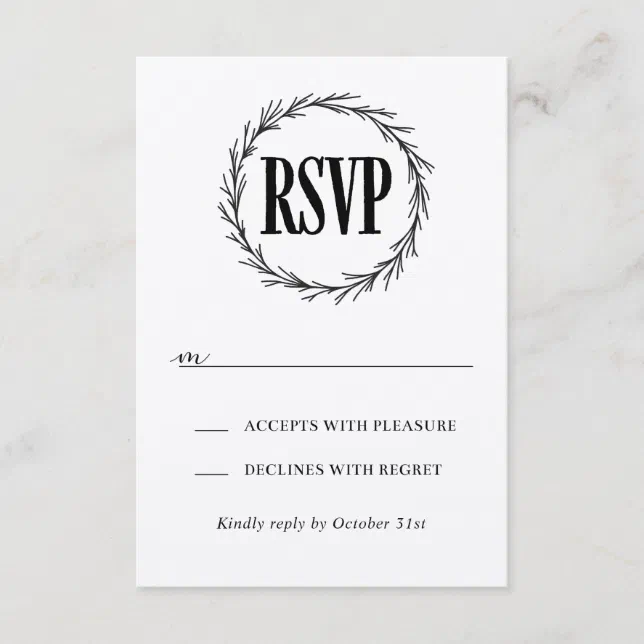 Wedding Invitation Insert Enclosure Cards RSVP | Zazzle