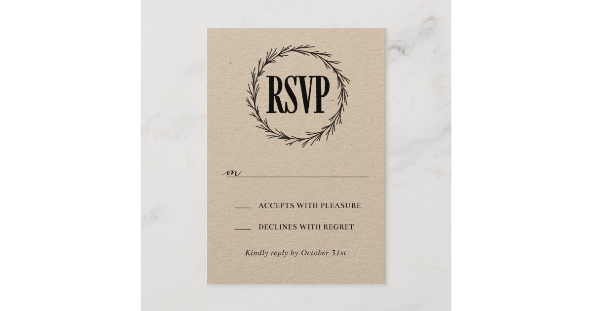 Wedding Invitation Insert Enclosure Cards RSVP | Zazzle
