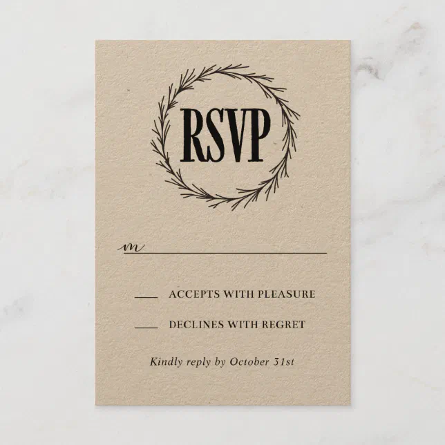 Wedding Invitation Insert Enclosure Cards RSVP | Zazzle