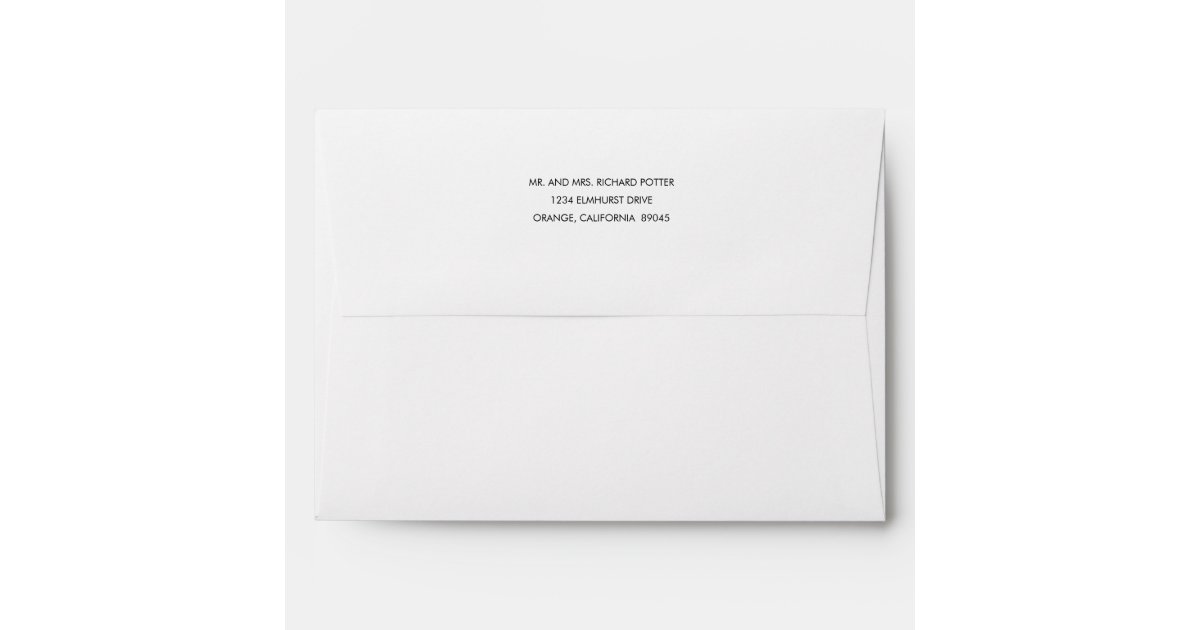 Wedding Invitation Outer Envelope | Zazzle