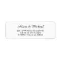 Wedding invitation return address label | Zazzle