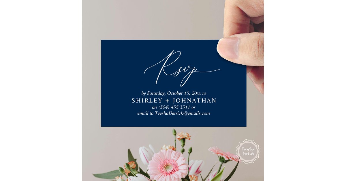 Wedding Invitation RSVP, Modern Romantic Reminder | Zazzle
