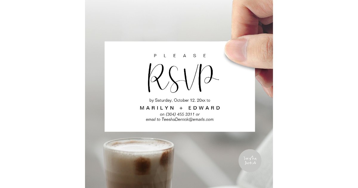 Wedding Invitation RSVP Reminder Enclosed Card | Zazzle