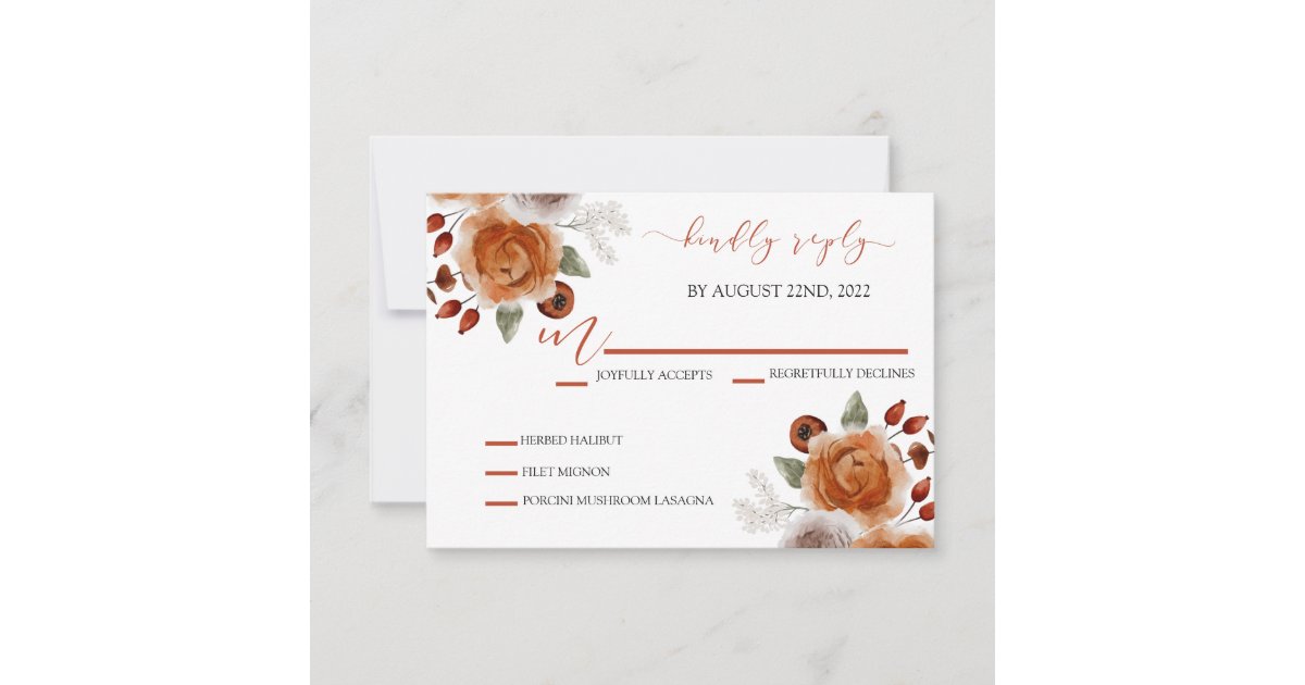 Wedding Invitation RSVP Response Cards | Zazzle