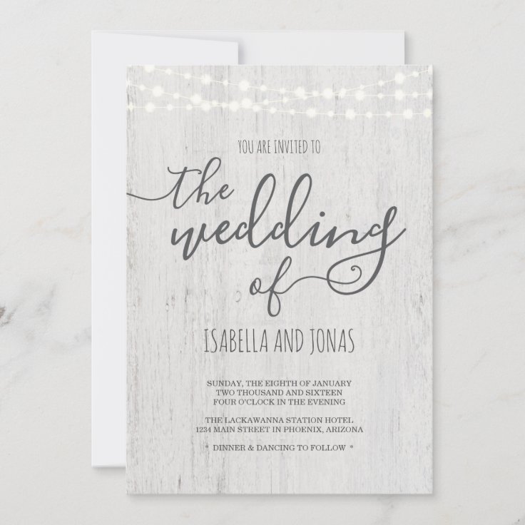 Wedding Invitation | Rustic Romantic | Zazzle