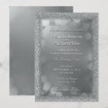 Wedding Invitation | Silver | Zazzle