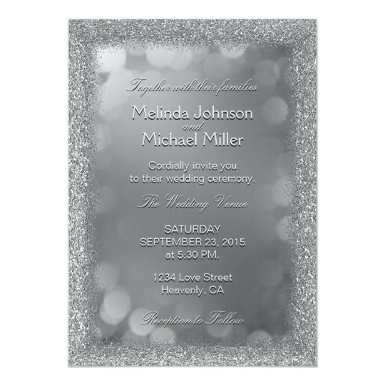 Wedding Invitation | Silver | Zazzle.com
