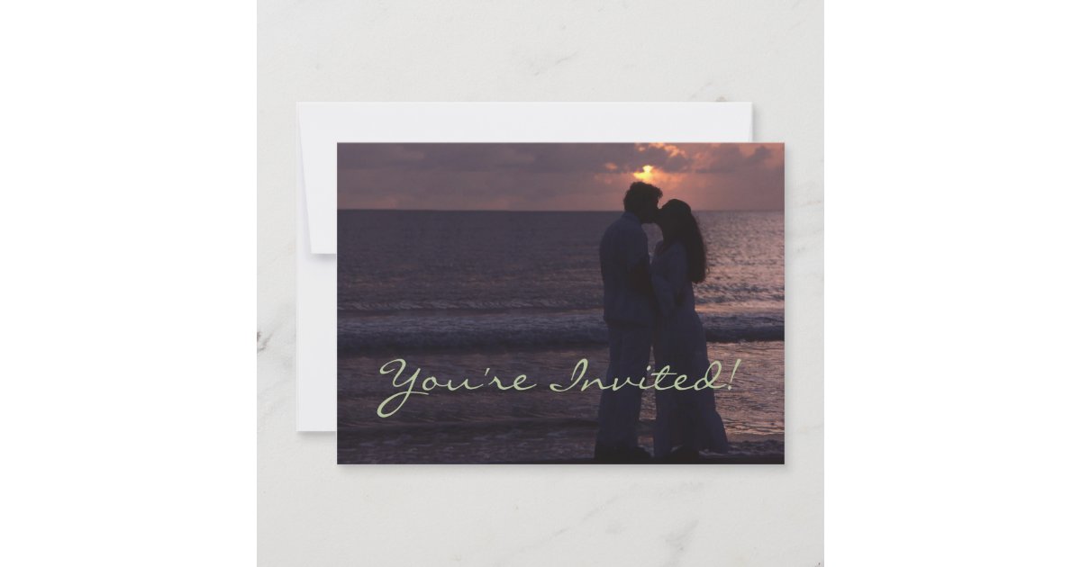 Wedding Invitation Simple Template Custom Photo | Zazzle