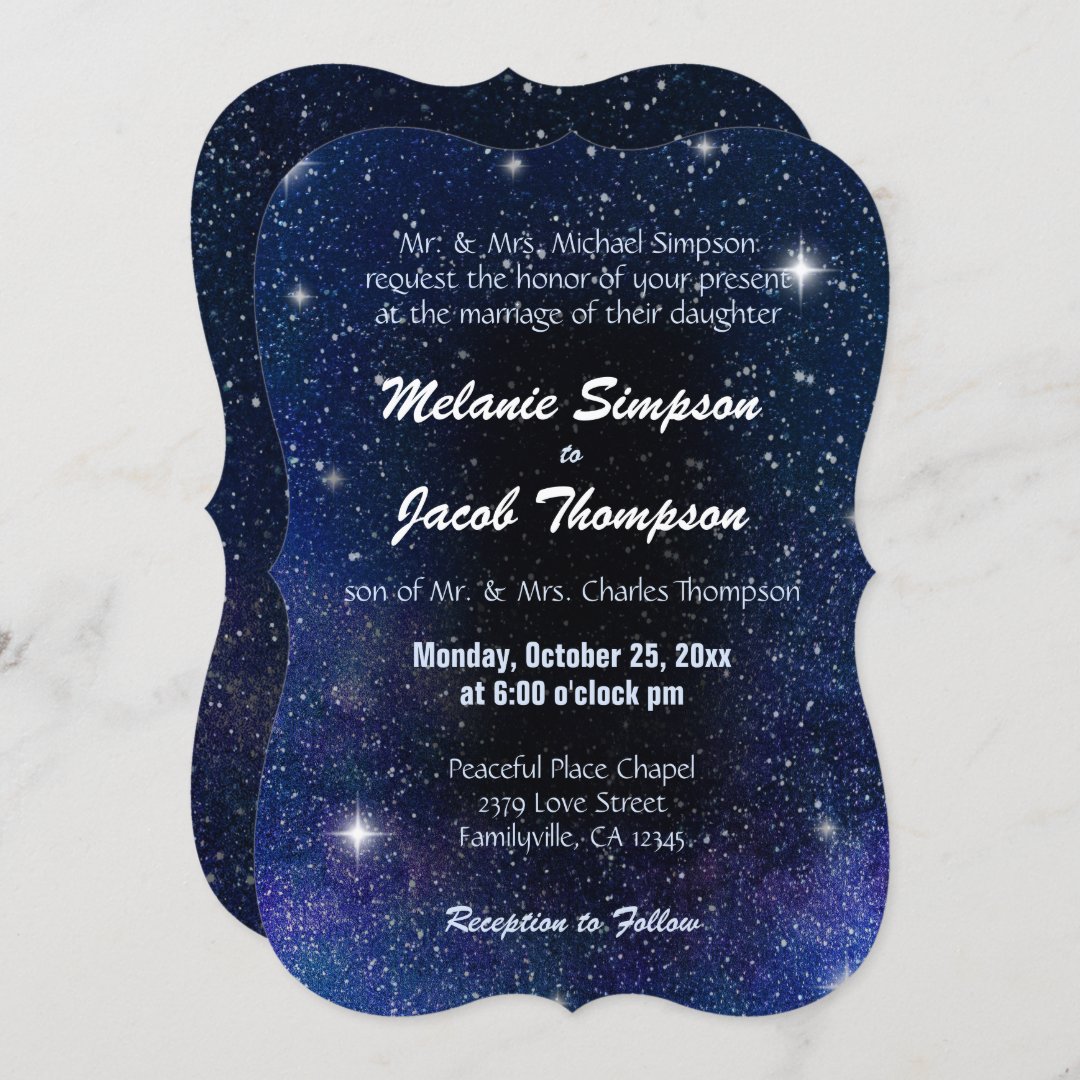 Wedding Invitation | Starry Night | Zazzle