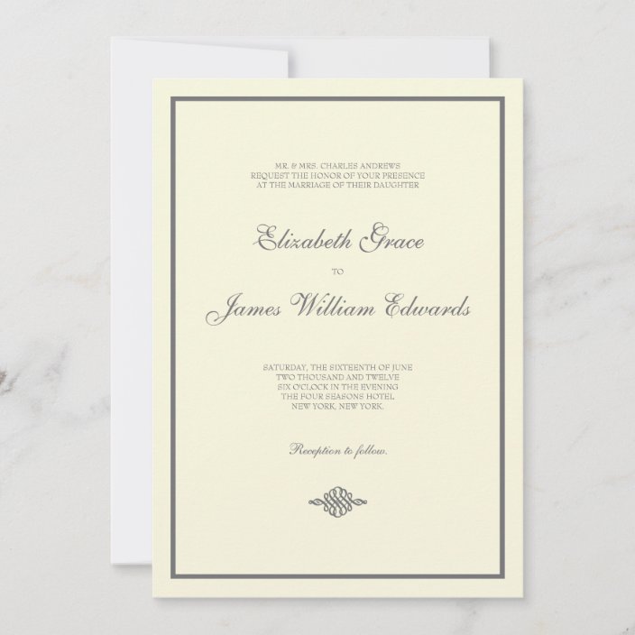 Wedding Invitation // The Elegant Collection | Zazzle.com