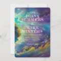 Wedding Invitation with fabulous purple clouds | Zazzle