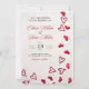 Wedding invitations with red hearts romantic love | Zazzle