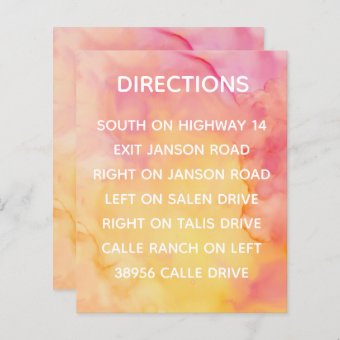 Wedding Invite Insert Card Fresh Flowers | Zazzle