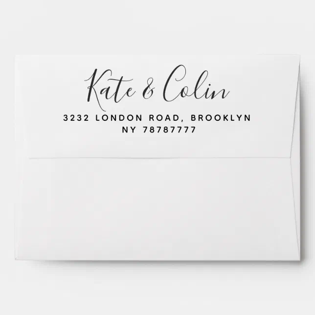 Wedding invite return address greenery envelope | Zazzle