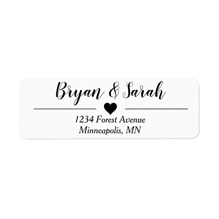 Wedding Invite Return Address Labels | Zazzle