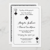 Wedding King Queen Ace Spades Playing Card Invite | Zazzle
