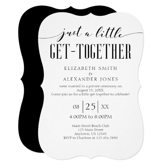 Wedding Little Get-Together Simple Party Invitation | Zazzle.com