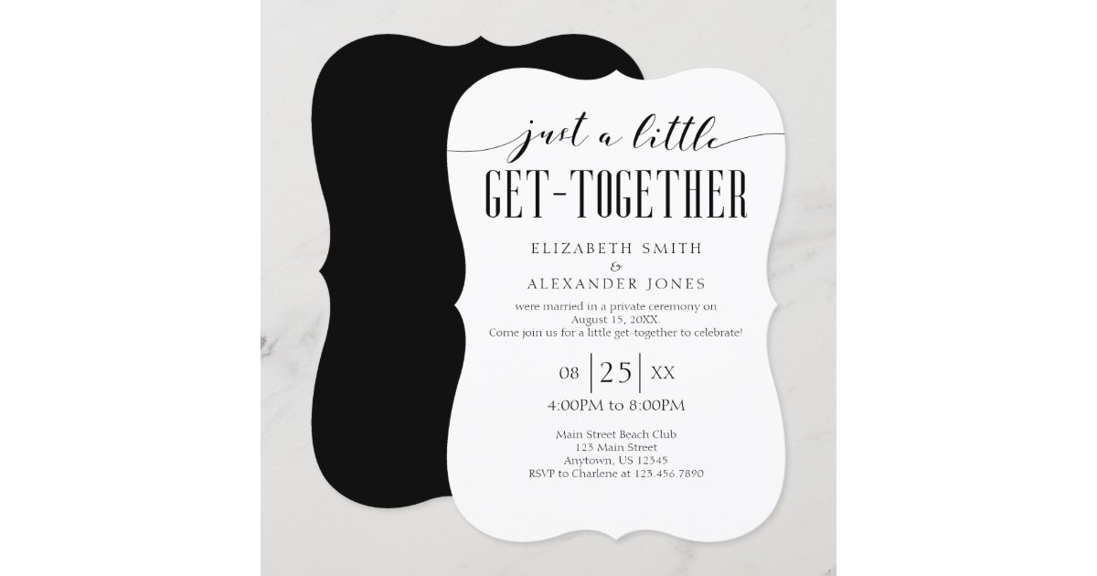 Wedding Little Get-Together Simple Party Invitation | Zazzle