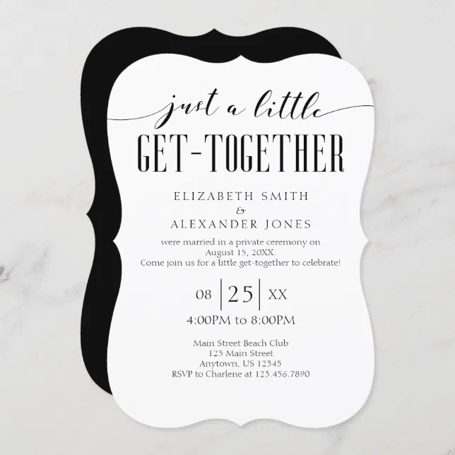 Wedding Little Get-Together Simple Party Invitation | Zazzle