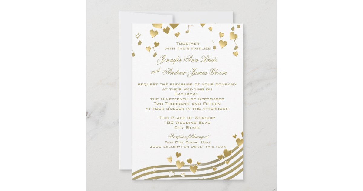 Wedding Love Song Invitation | Zazzle