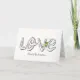 Wedding Love Text With Flower Vine Card | Zazzle