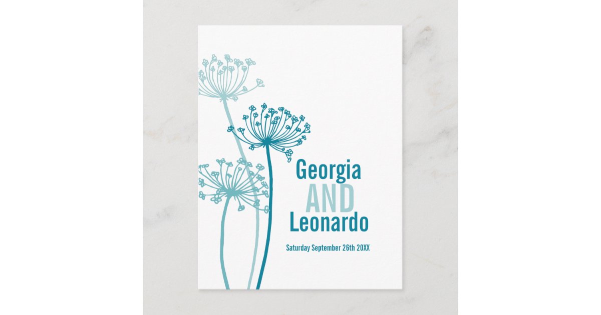 Wedding meal preference chervil graphic flower enclosure card | Zazzle