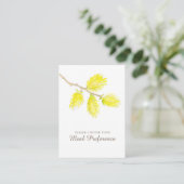 Wedding meal preference spring yellow enclosure card | Zazzle