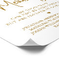 Wedding Memorial Elegant Gold In Loving Memory Poster | Zazzle