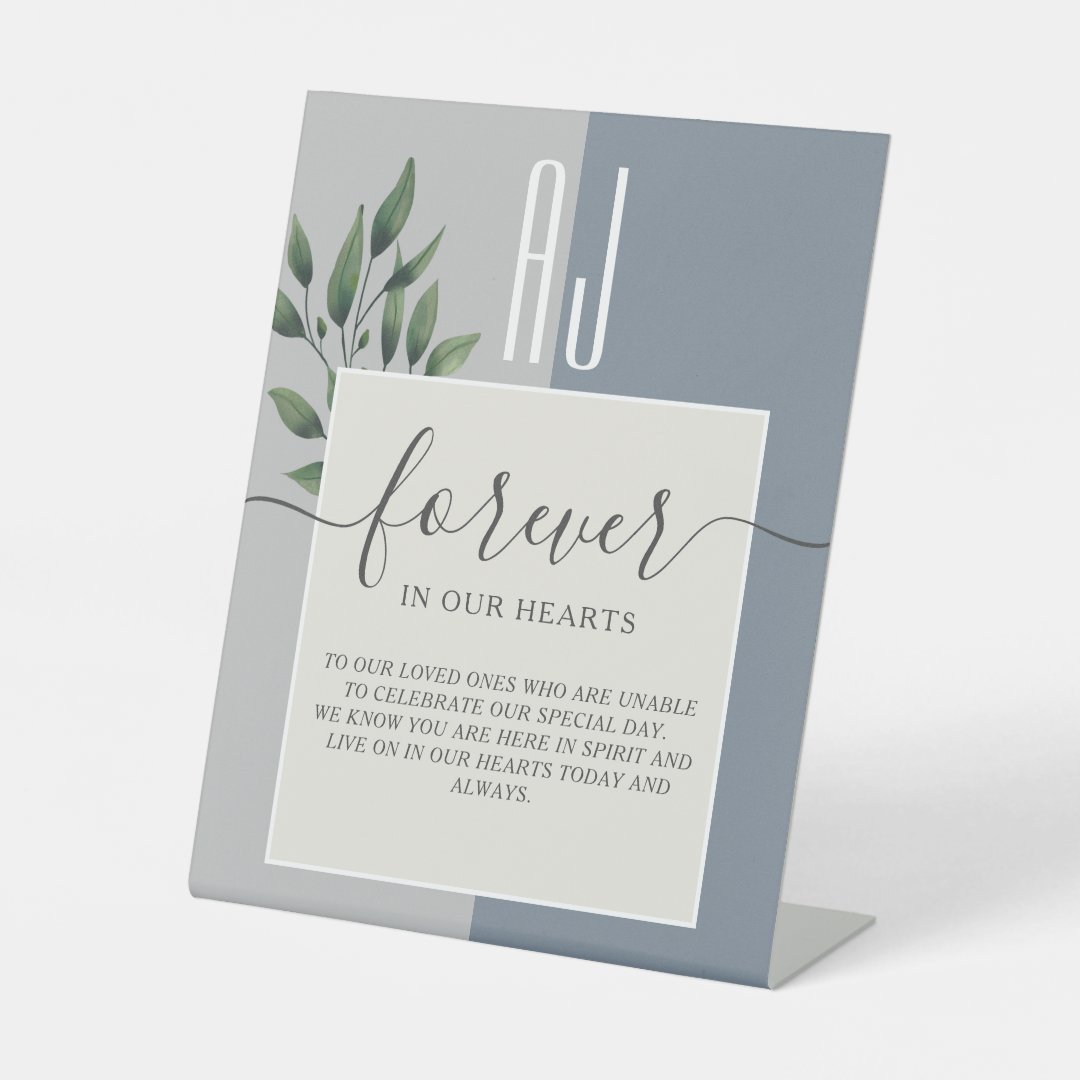 Wedding Memorial Table Pedestal Sign | Zazzle