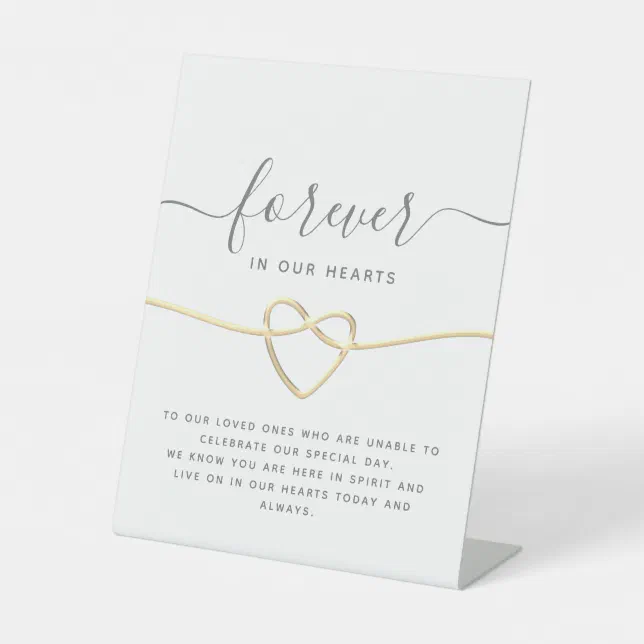 Wedding Memorial Table Pedestal Sign | Zazzle