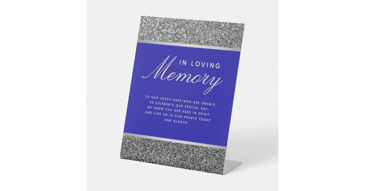 Wedding Memorial Table Pedestal Sign | Zazzle