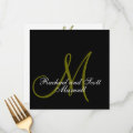 Wedding Menu Cards Monogram Square | Zazzle