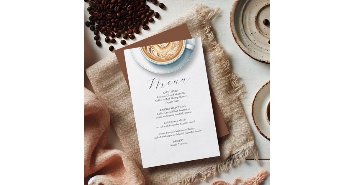 Wedding Menus Love is Brewing Budget Flyer | Zazzle