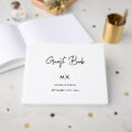 Wedding Modern Minimal Script Guest Book | Zazzle