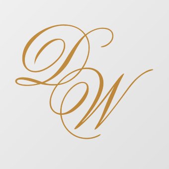 Wedding Monogram 2 Initials Elegant Script Golden Floor Decals | Zazzle