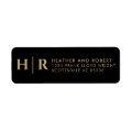Wedding Monogram Bride and Groom Return Address Label | Zazzle