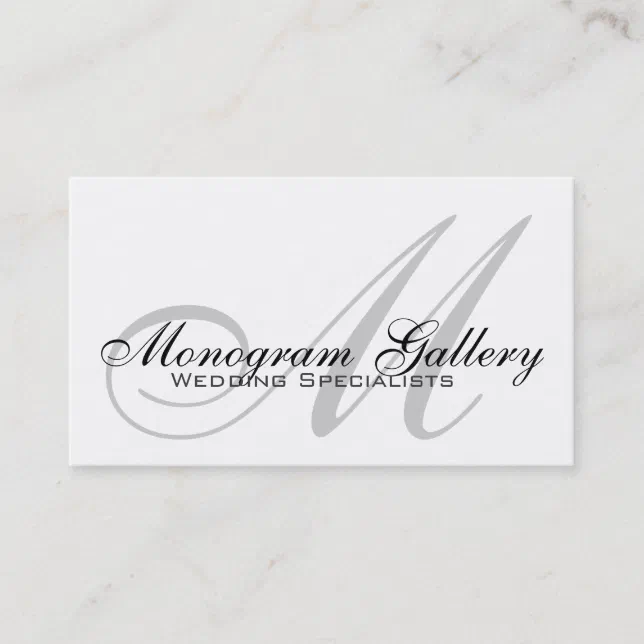 Wedding Monogram Customizable Business Card | Zazzle