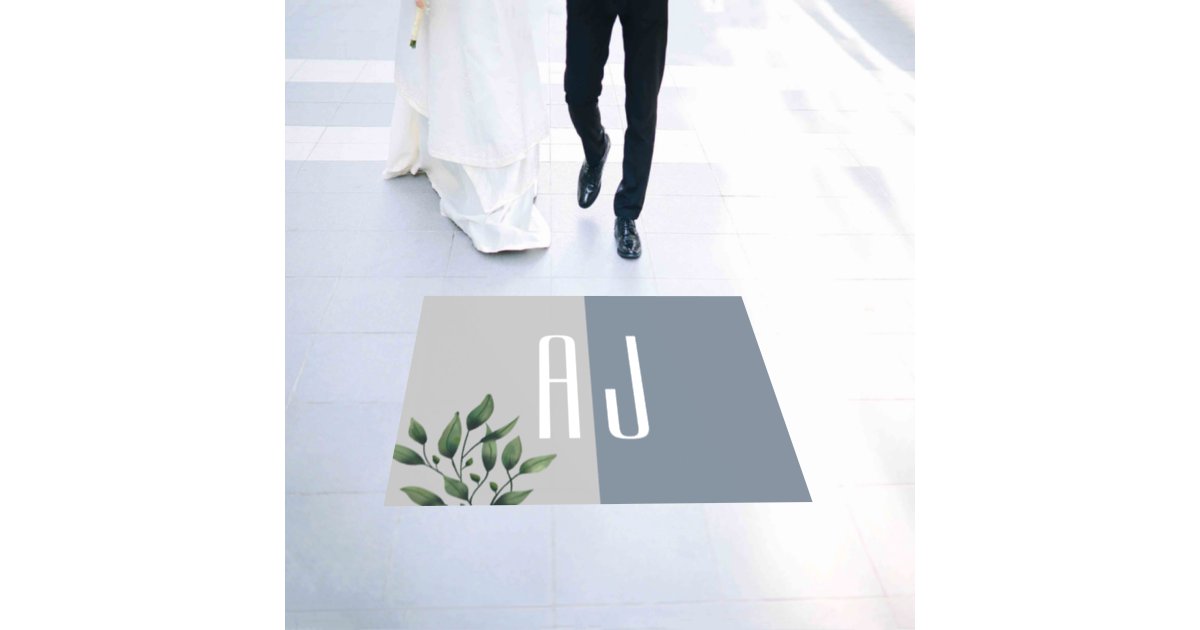 Wedding Monogram Floor Decals | Zazzle