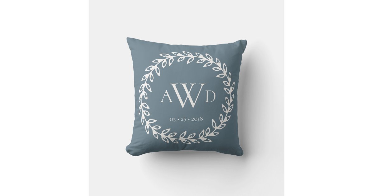 Wedding Monogram⎢ Personalized Throw Pillow | Zazzle