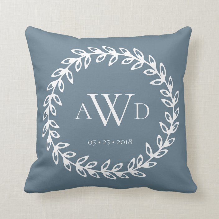 Wedding Monogram⎢ Personalized Throw Pillow | Zazzle.com