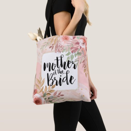Wedding Mother of the Bride Modern Elegant Flowers Tote Bag | Zazzle