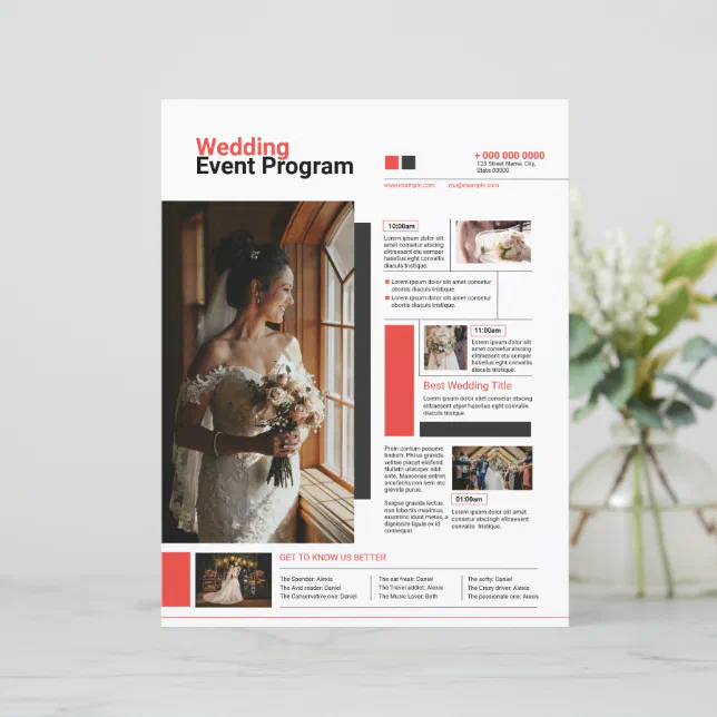 Wedding Newsletter Template | Zazzle