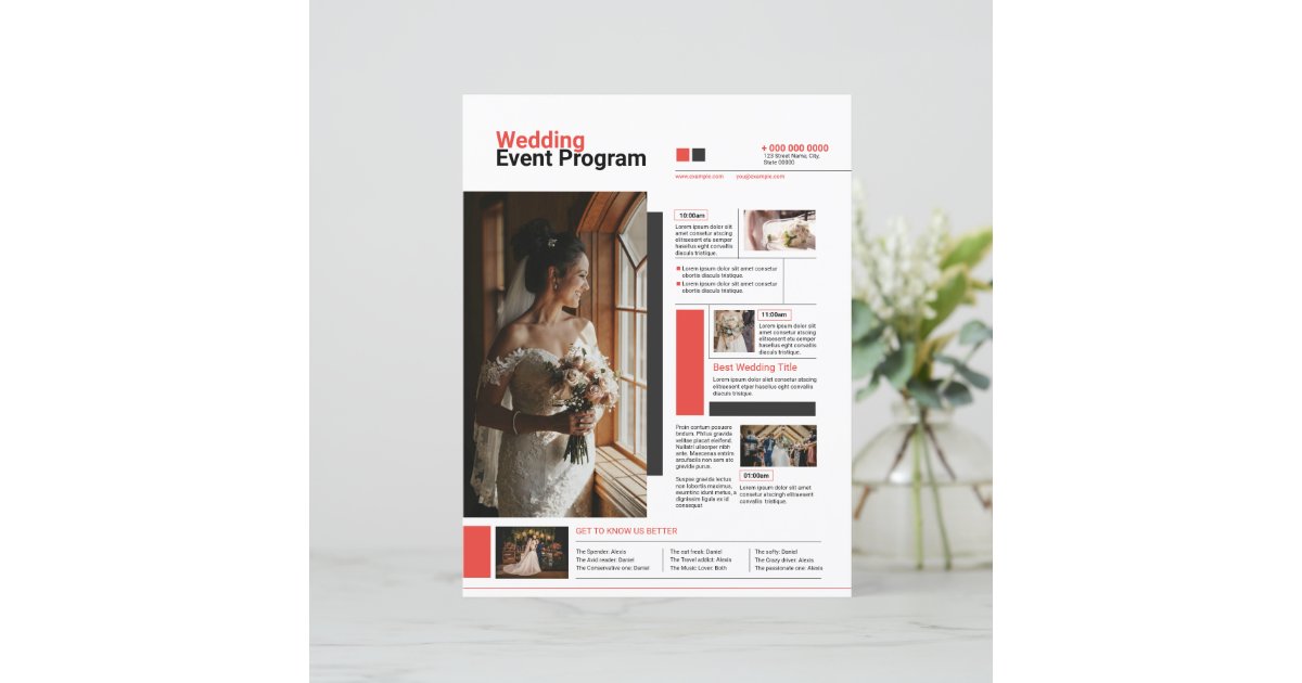 Wedding Newsletter Template | Zazzle