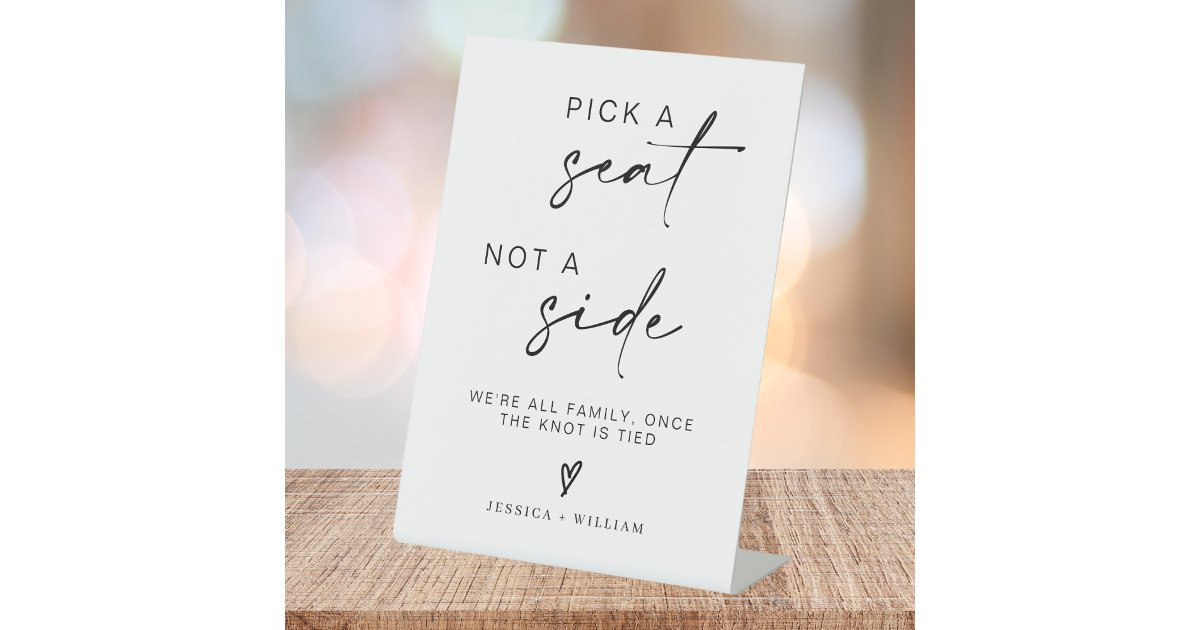 Wedding No Assigned Seats, Sit Anywhere Sign | Zazzle