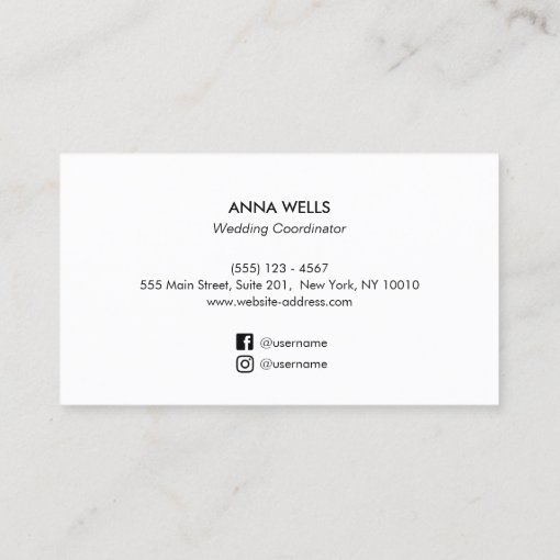 Wedding Officiant Planner Business Card | Zazzle