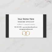 Wedding Officiant with black stripes and rings Business Card | Zazzle