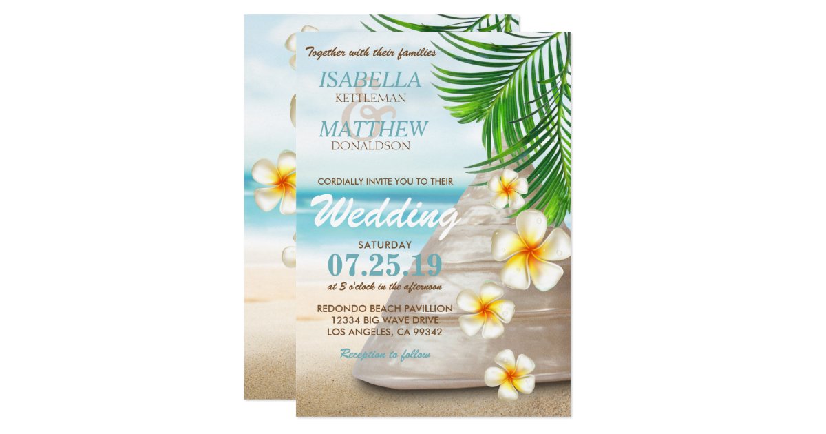 Wedding on the Beach | Invitations | Zazzle.com